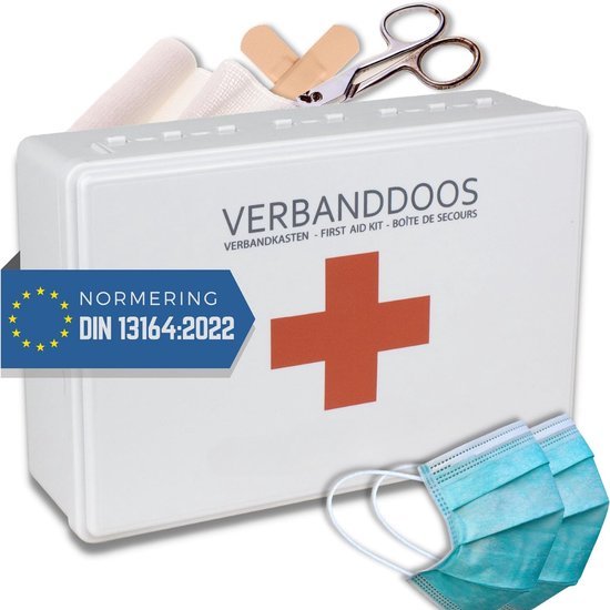 EHBO Koffer - Opbergbox - Met Wandhouder - Complete Kit - 44 EHBO ...