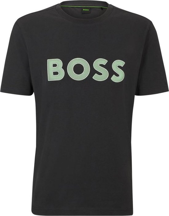 BOSS Style Tee Dark Grey/Green | bol