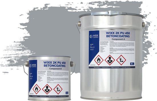 Wixx 2K PU 450 Betoncoating - 5L - RAL 7040 | Venstergrijs | bol