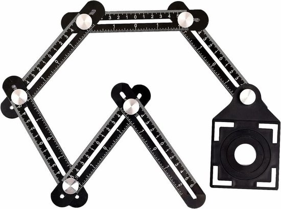 Hoekmeter-Hoekliniaal-Aftekenhulp-Tegelgat zoeker -RVS hoekmeter liniaal-... | bol