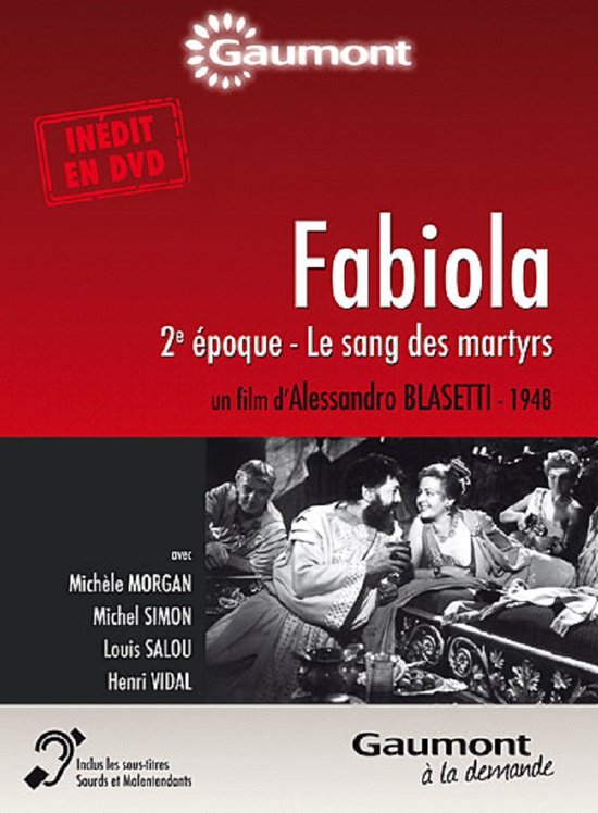 Fabiola - 2ème époque : Le sang des martyrs DVD (Dvd), Michèle Morgan ...