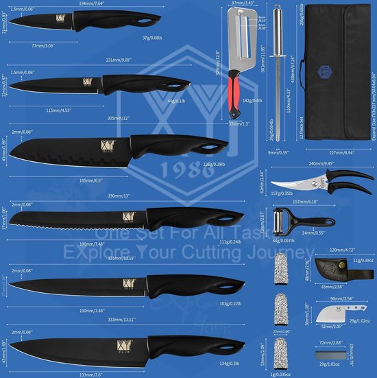 Professionele Mes Sets voor Meester Chefs, Snijden Koksmes Met Roll Bag ...