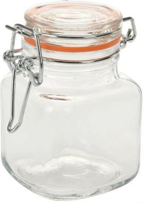 Excellent Houseware Weckpot/Voorraadpot Mini - 4x stuks - met ...