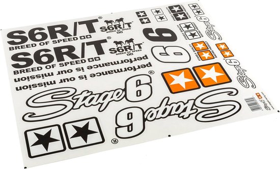 Stage6 Stickerset Stage6 MKII Zwart 20-delig 50 x 39 cm | bol