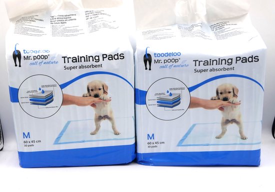 2 X Mr poop toodeloo ppads voor pups... Medium 60 x 45 cm 30 st Super ...