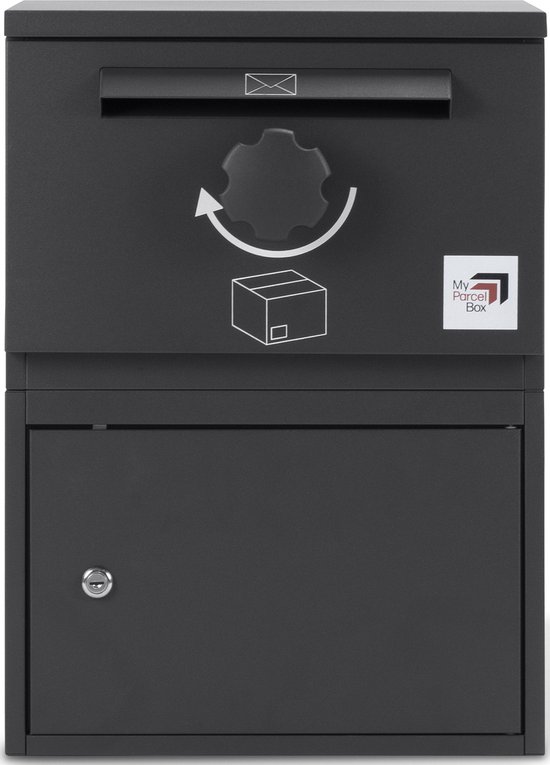 My Parcel Box Flat Zwart Medium - Pakketbrievenbus - Pakketbox ...