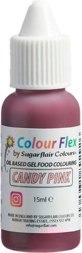 Sugarflair Colourflex Voedingskleurstof op Oliebasis - Candy Roze - 15 ...