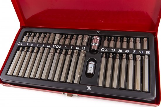 Hex 40 Delige Inbus, Torx en Veeltand Bitset | bol