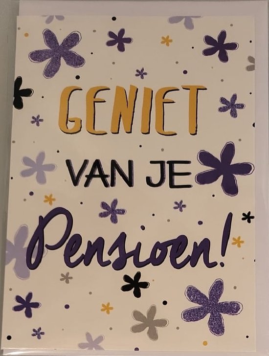 Geniet van je pensioen! Een bijzondere kaart met leuke gekleurde letters. Erg leuk om... | bol