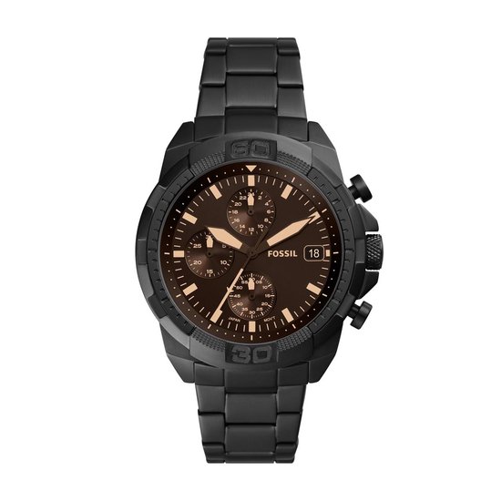 Fossil 44MM Bronson FS5851 Herenhorloge 44 mm - Zwart | bol