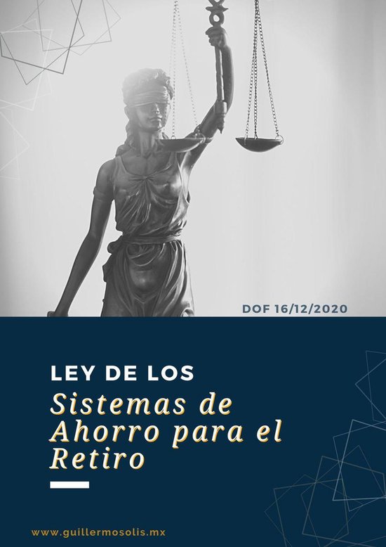 Ley De Los Sistemas De Ahorro Para El Retiro Ebook Congreso De La