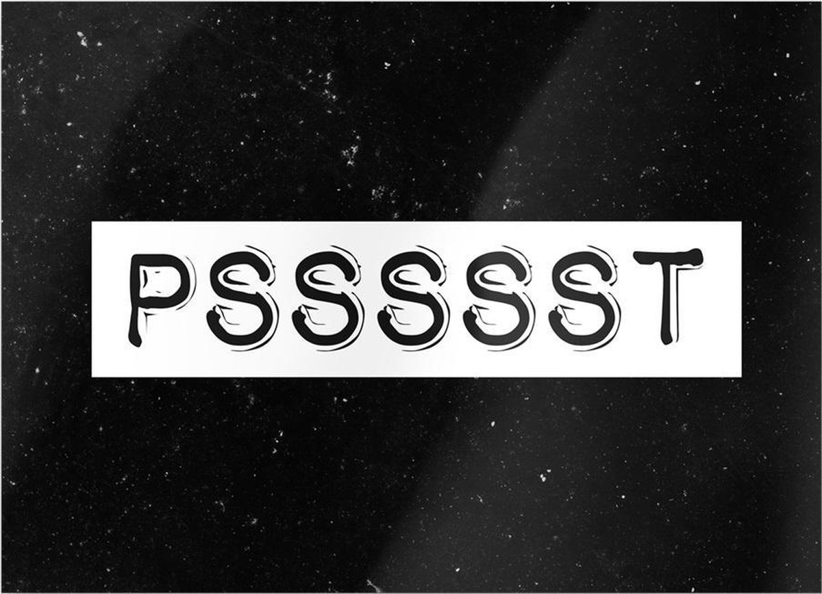 Wenskaart Pssssst 15cm | bol.com