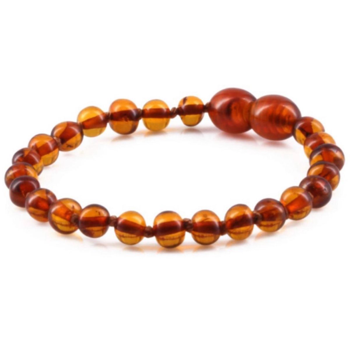 Barnsteen Baby Armband - 12 CM - Cognac - Amber Baby Armband - Pijn ...