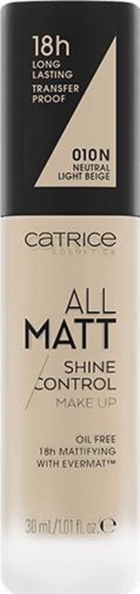 Catrice All Matt Shine Control Makeup #010n-neutral Light Beige 30 Ml ...