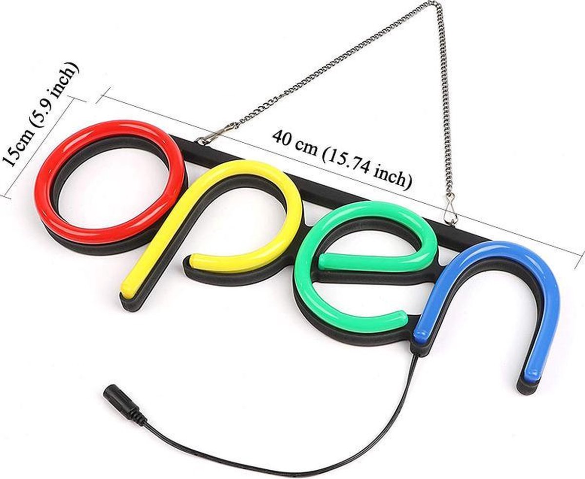 Neon verlichting-LED open bord-Licht reclamebord-hanglamp-rood geel ...