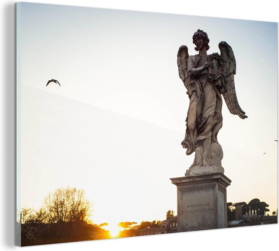 Glasschilderij - Romeinse rijk - Standbeeld - Engel - 30x20 cm ...