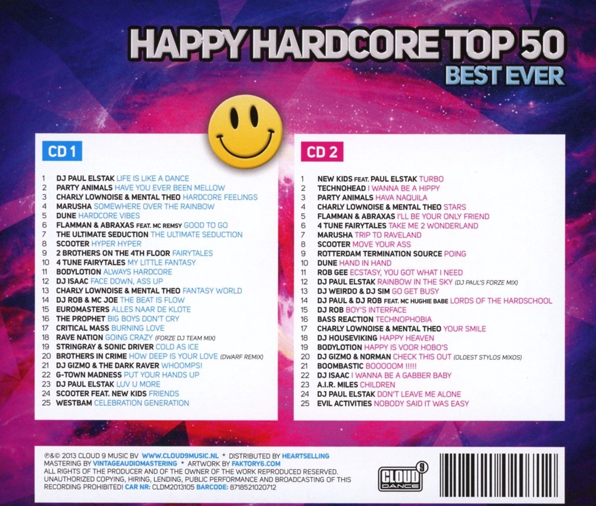 Various Artists - Happy Hardcore Top 50 - Best Ever (2 CD), various ...