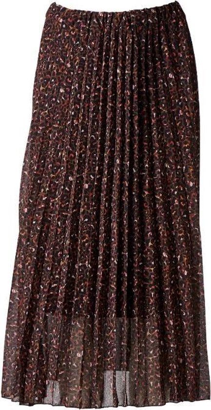 Dames rok plisse panter armygroen lang | Maat Onze size, XS-XL | bol.com