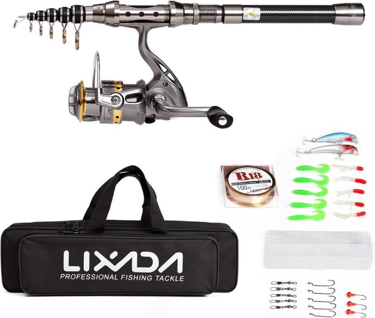 Dakta® Vishengel set | 1.8m hengel | Vishengel met Molen | Met ...