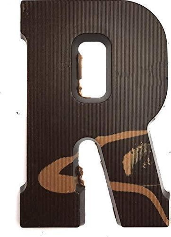Joe & Mien Ambachtelijke Chocolade letter 'R' - Puur - 1 x 200 gram | bol