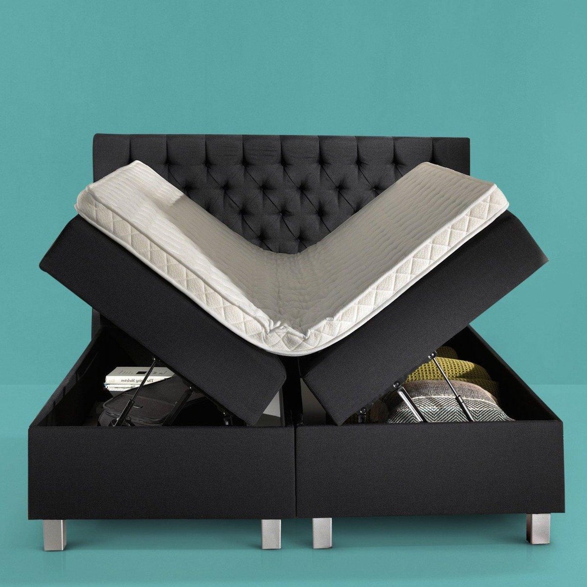 Boxspring met Opbergruimte 140x200 - iComfort - Complete set - Gratis ...