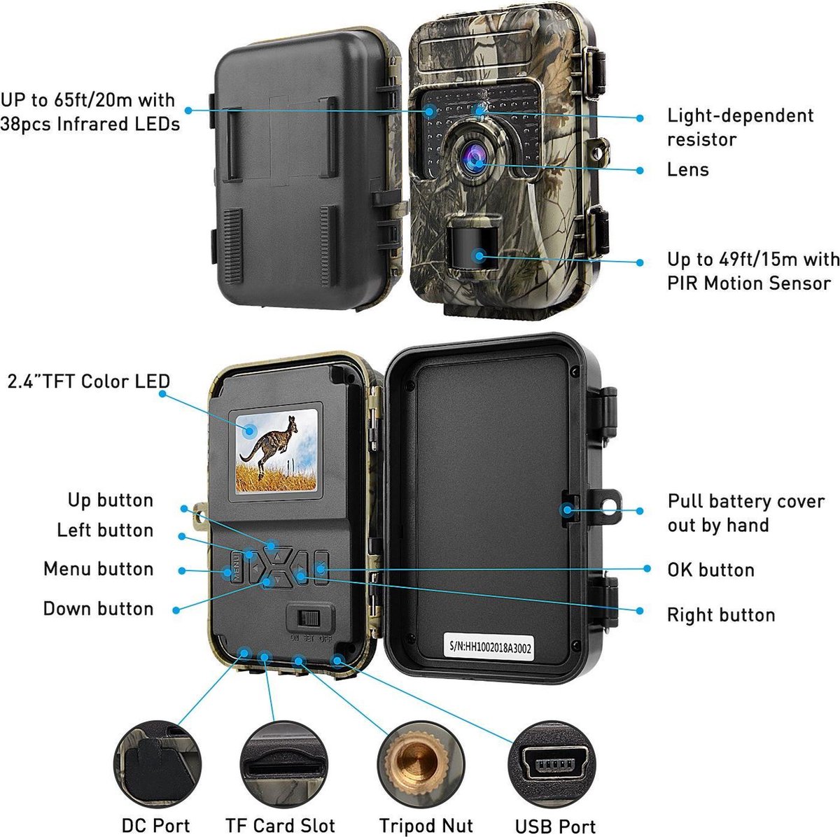 SM4-PRO Wildcamera - Wildcamera Met Nachtzicht - 16MP Camera - Full HD Video - All-Weather | bol