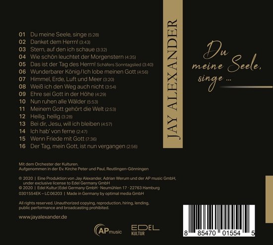 Jay Alexander - Du Meine Seele, Singe... (CD), Jay Alexander | Muziek | bol