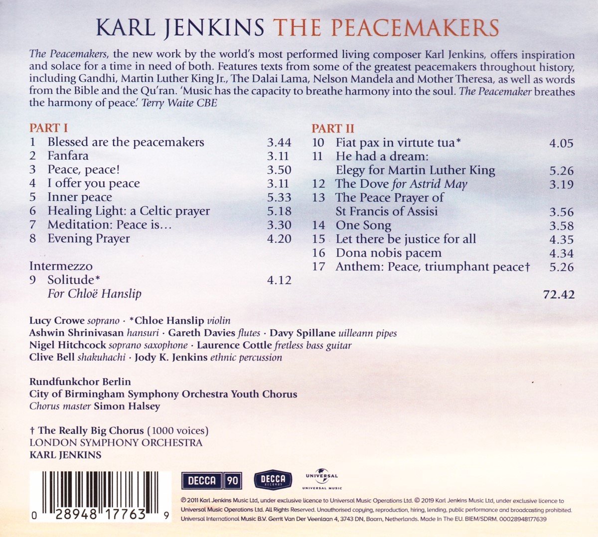Karl Jenkins - The Peacemakers (CD), Karl Jenkins | CD (album) | Muziek ...