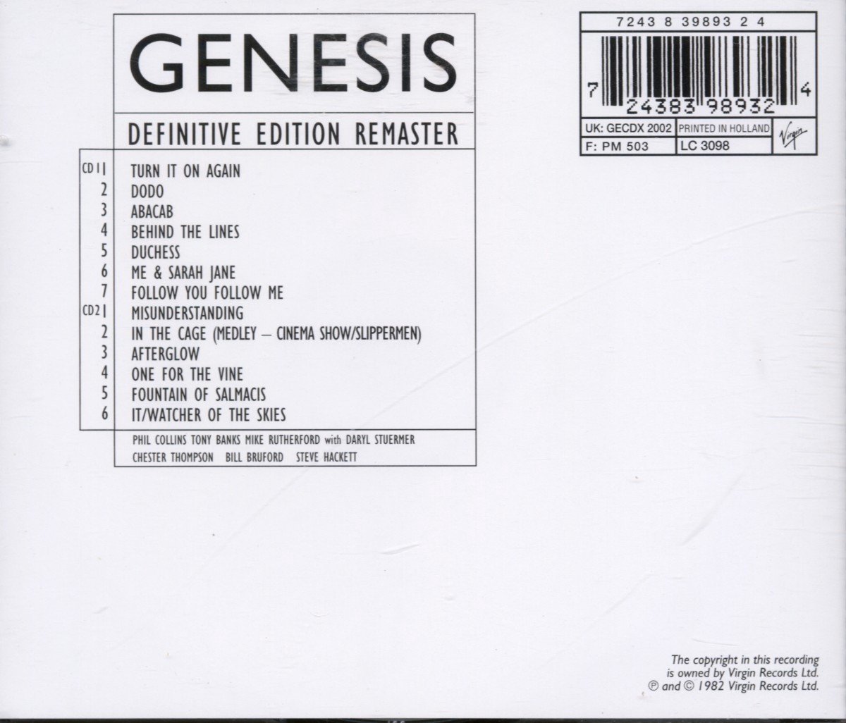 Genesis - Three Sides Live (CD), Genesis | CD (album) | Muziek | bol.com
