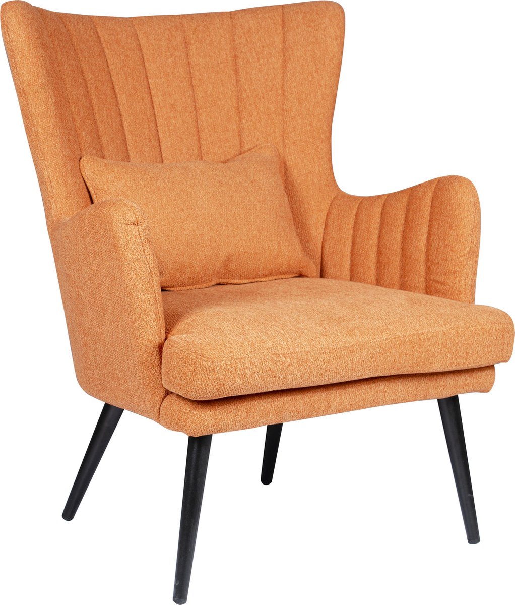 Alora Stoel Charlie Oranje - Stof - relaxstoel - fauteuil ...