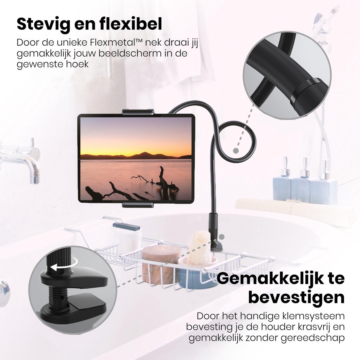 LURK® - Tablethouder - GIRAFFE Ergonomisch en flexibel – 95cm lang ...