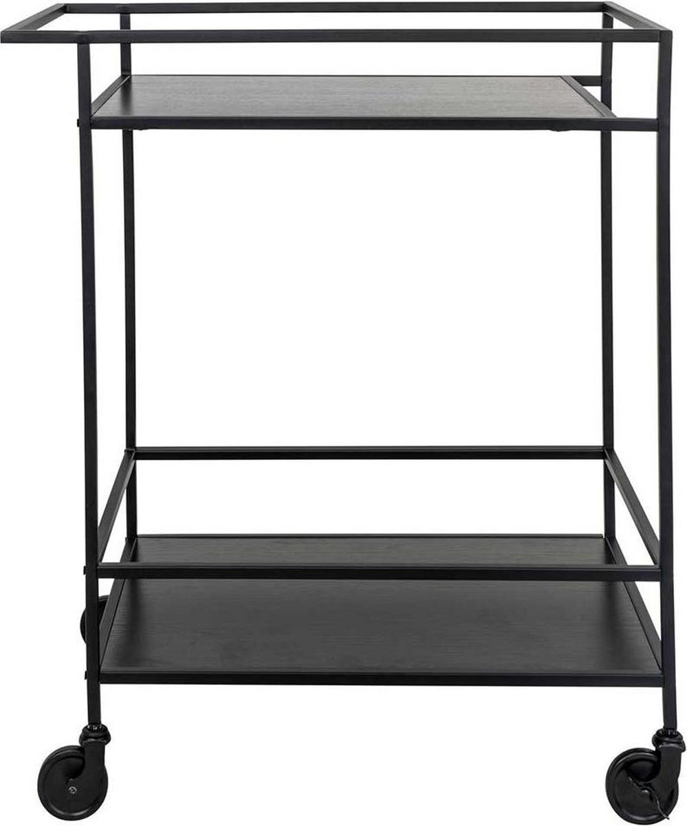 Flore houten keuken trolley zwart | bol.com