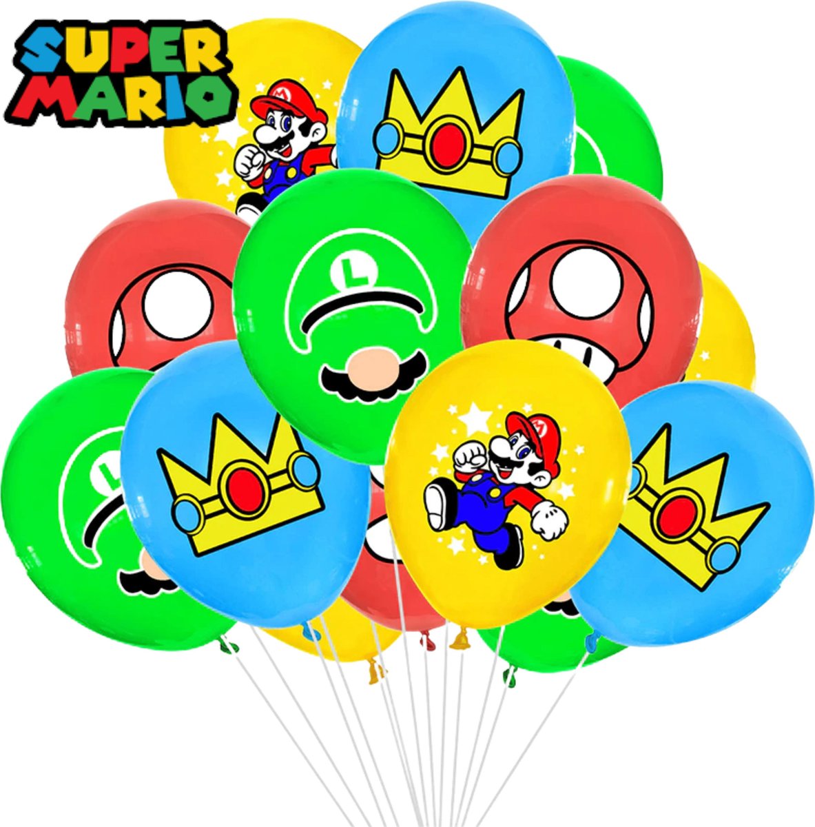 Super Mario Ballonnen - 10 Stuks - Mario Ballonnen - Super Mario ...