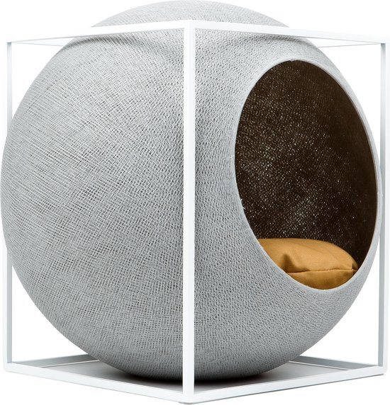 Kattenmand Kubus Lichtgrijs | bol