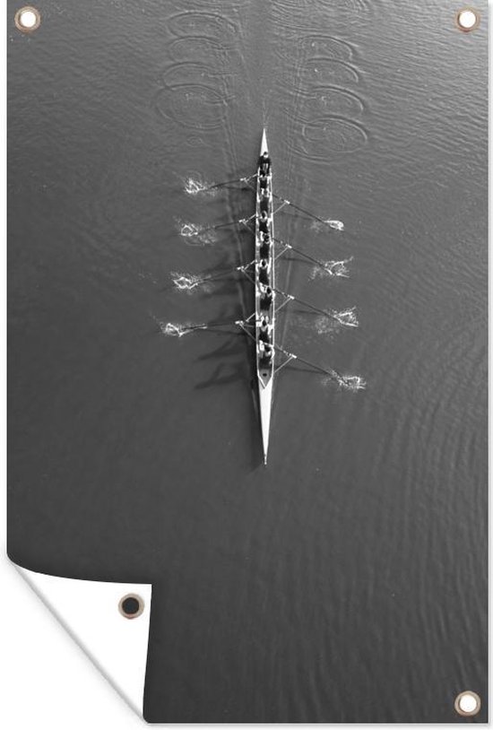 Posters de jardin extérieur Aviron sur la rivière Rivanna - noir et ...