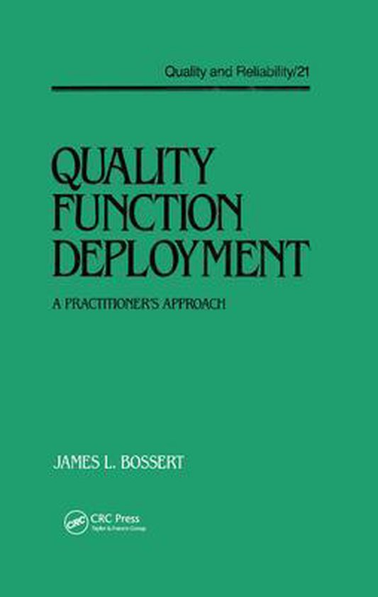 Quality Function Deployment (ebook), James L. Bossert | 9781000147681 | Boeken | bol