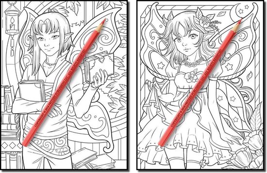 Cute Fairies Coloring Book - Jade Summer - Kleurboek voor volwassenen | bol