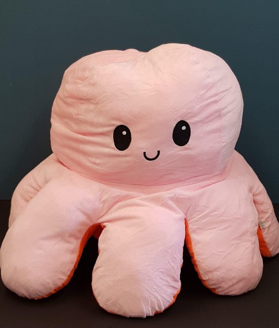 Octopus XXL Oranje/Roze - 80 cm | bol.com