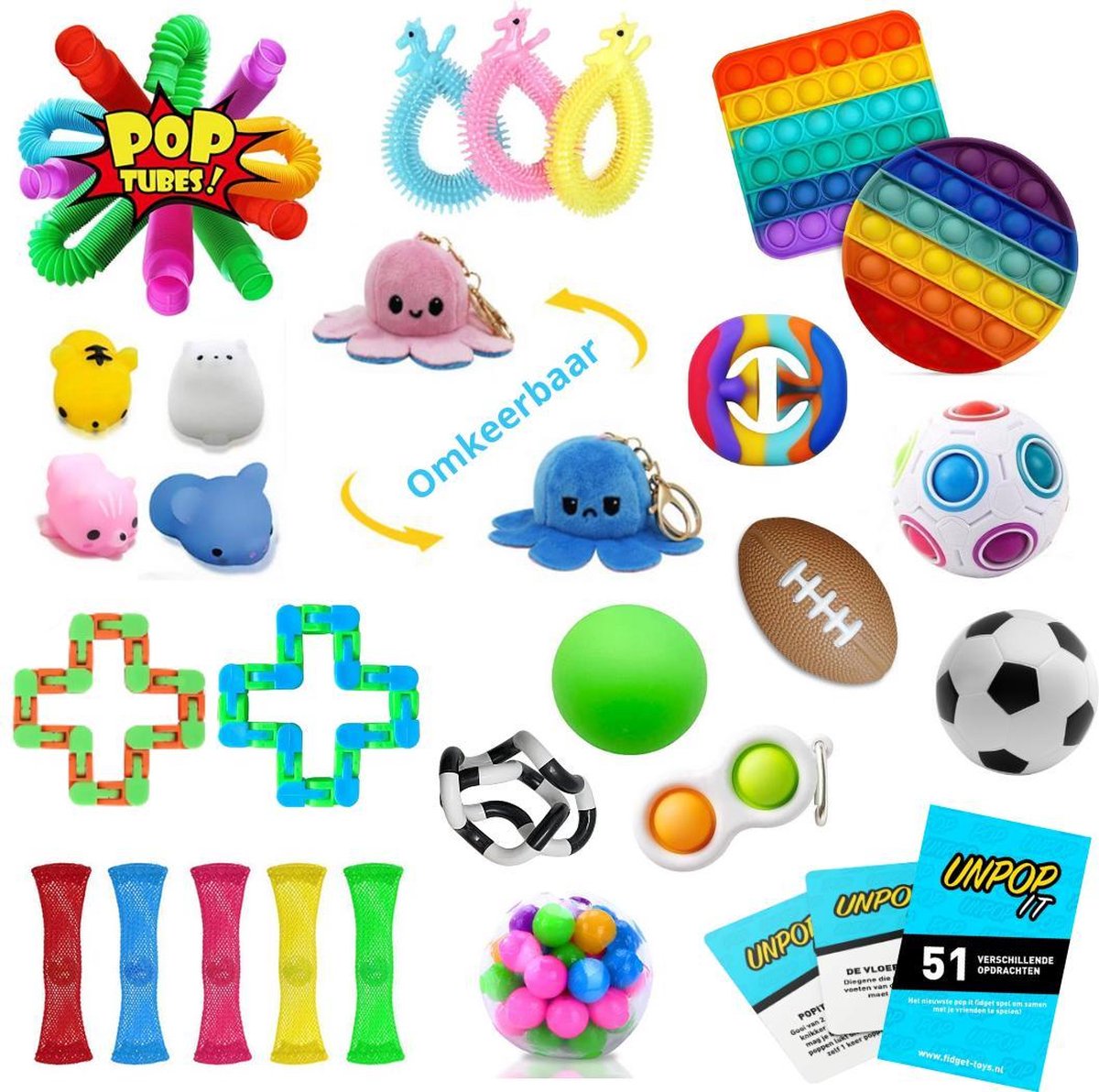 ZTWK Fidget Toys Pakket - 31 Toys Set - Fidget Cube - Fidget Pop It ...