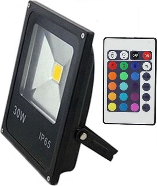 LED Bouwlamp / Schijnwerper RGB Gekleurde Verlichting - 30 Watt - Met ...