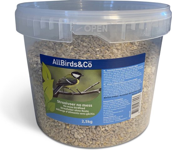 Allbirds&Co Strooivoer No Mess In Emmer - Voer - 2.5 kg | bol