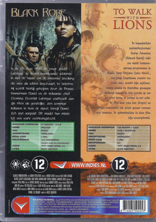 Black Robe/To Walk With Lions (Dvd), Tantoo Cardinal | Dvd's | bol