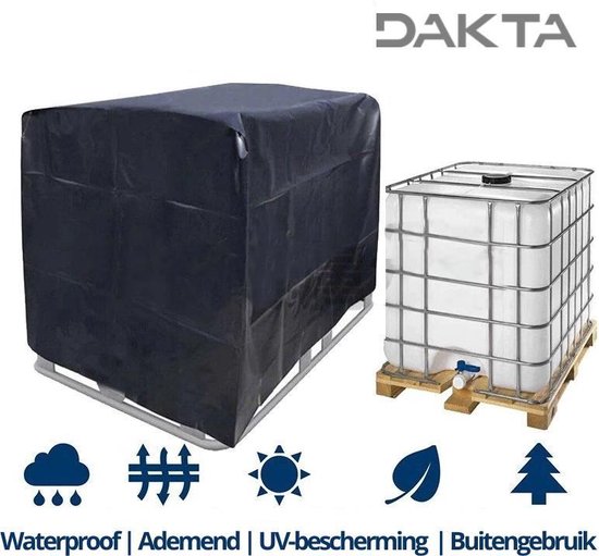 Dakta® Container afdekzeil | 1000 liter | Beschermhoes IBC-container ...