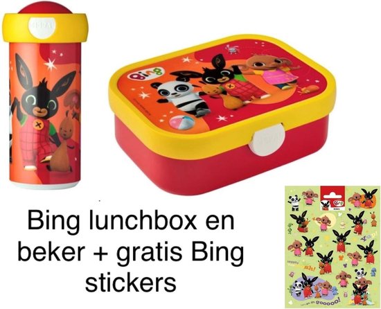 Bing lunchbox en Bing schoolbeker set - Mepal - Broodtrommel - Bing ...