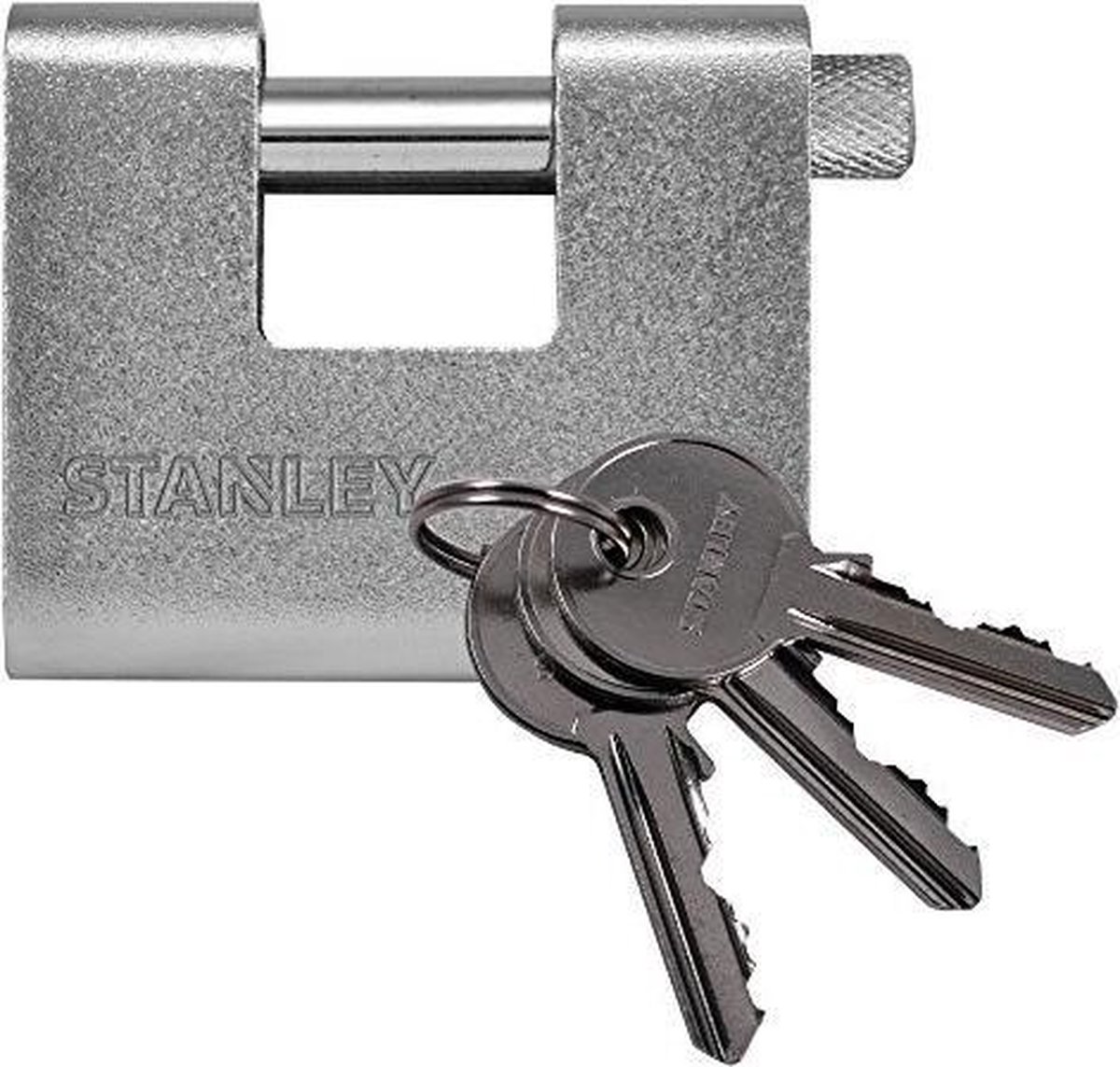 STANLEY Cadenas blindé en laiton 90 mm, cadenas bloc avec gaine en ...