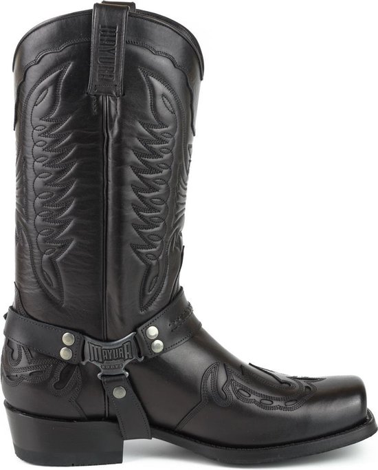 Mayura Boots Indian 2471 Zwart/ Cowboy Biker Laarzen Heren Vierkante ...