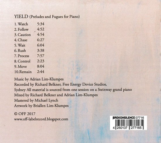 Adrian Lim-Klumpes - Yield (CD), Adrian Lim-Klumpes | CD (album ...