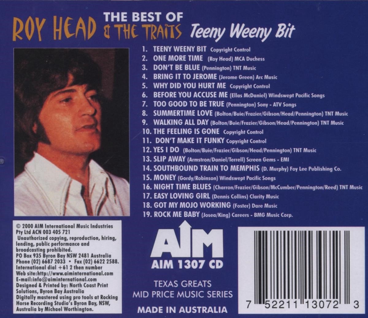 Roy Head & The Traits - Teeny Weeny Bit (CD), Roy Head & The Traits ...