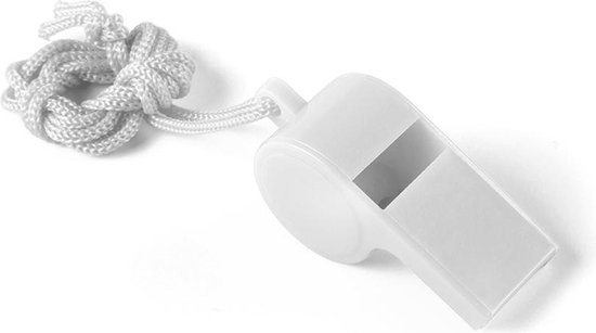 Fluitje scheidsrechter - speelgoed - plastic fluit - wit | bol