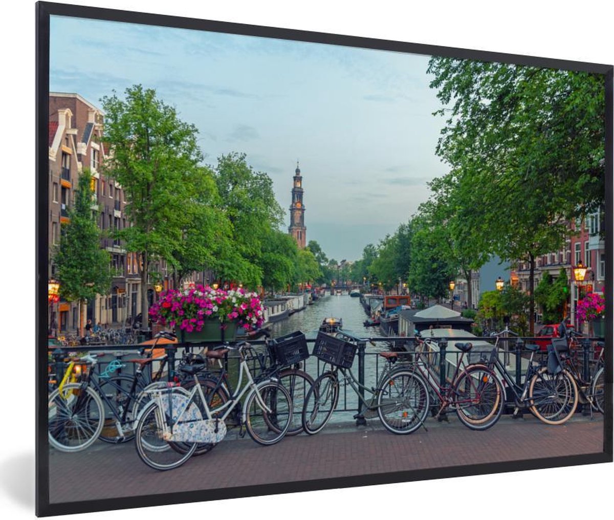 Fotolijst incl. Poster - Amsterdam - Fiets - Gracht - 30x20 cm ...